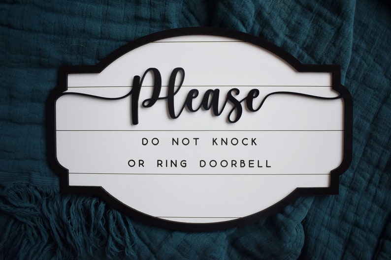 Please Do Not Ring the Door Bell Do Not Knock Sign Dogs Will - Etsy
