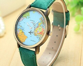 World Map Watch - Etsy