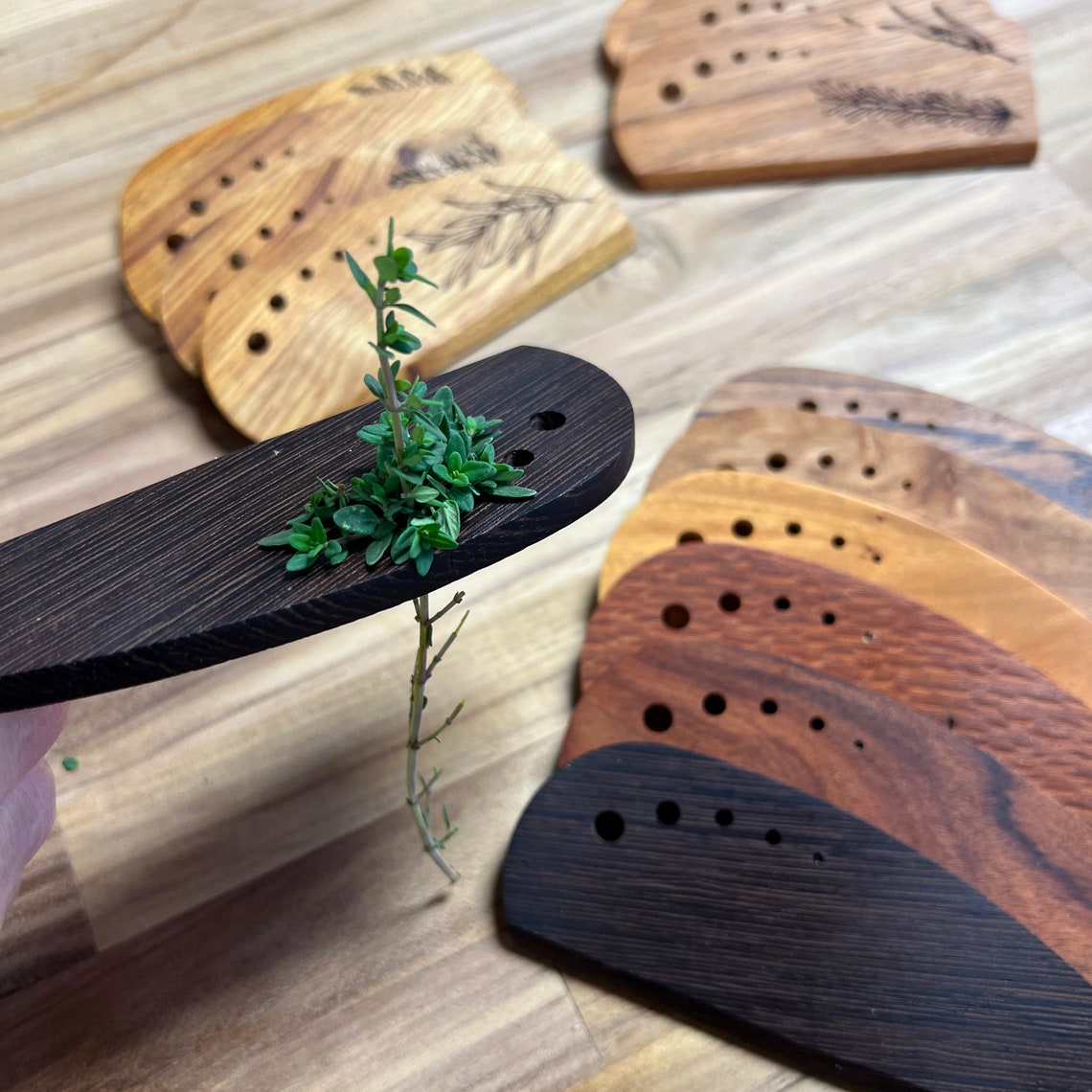 Hardwood Herb Tool / Wooden Leaf Stripper - Etsy