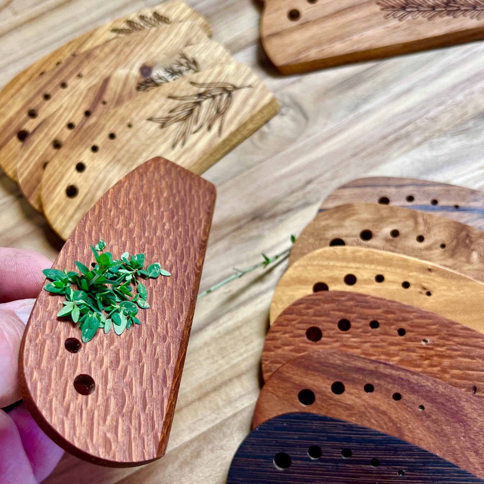 Hardwood Herb Tool / Wooden Leaf Stripper - Etsy