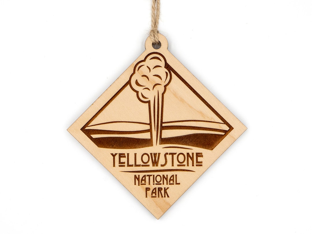 Yellowstone National Park Christmas Ornament - Wood Souvenir ...