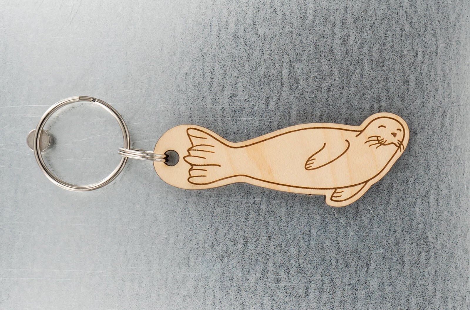 Harbor Seal Keychain Laser Cut and Engraved Made from | Etsy