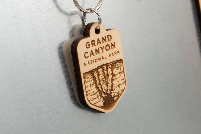Grand Canyon National Park Wood Keychain Laser Cut and | Etsy