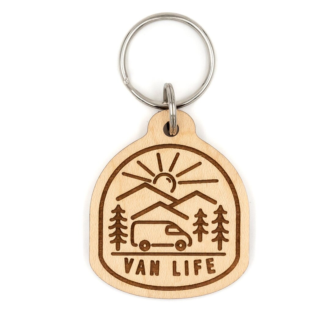 Van Life Wood Keychain - Etsy