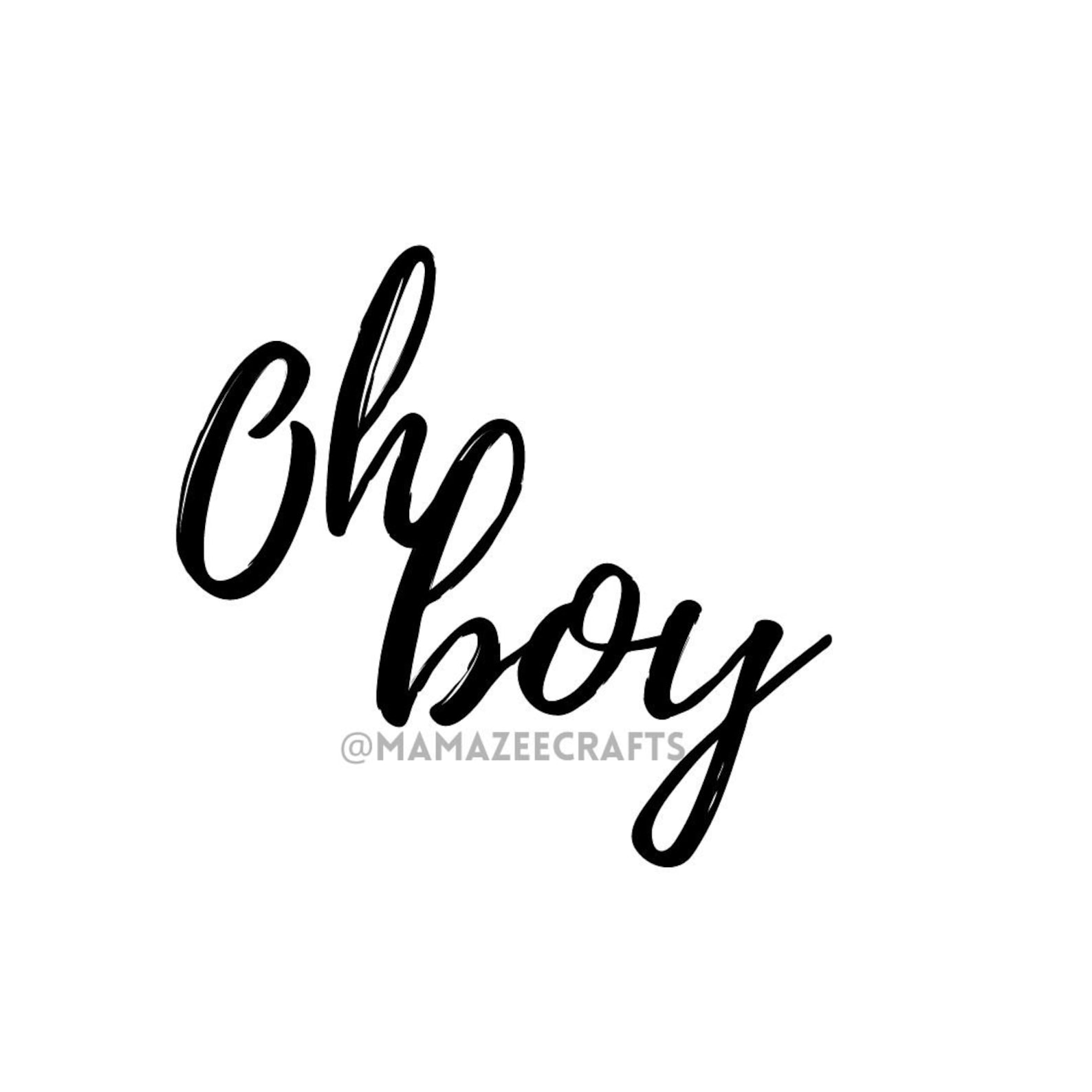 Oh Boy SVG Oh Boy Sign Baby Shower SVG Cake Topper SVG - Etsy