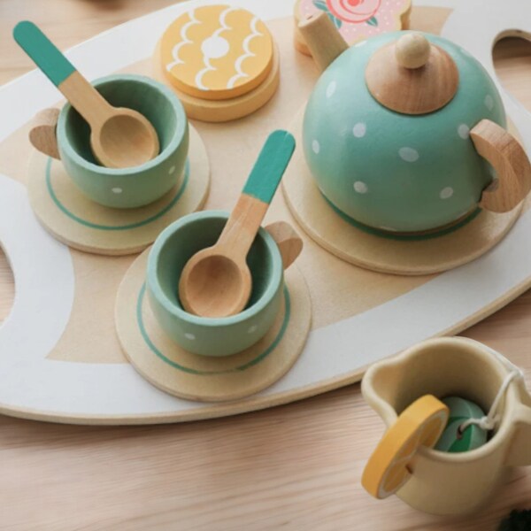 Wooden Tea Set - Etsy