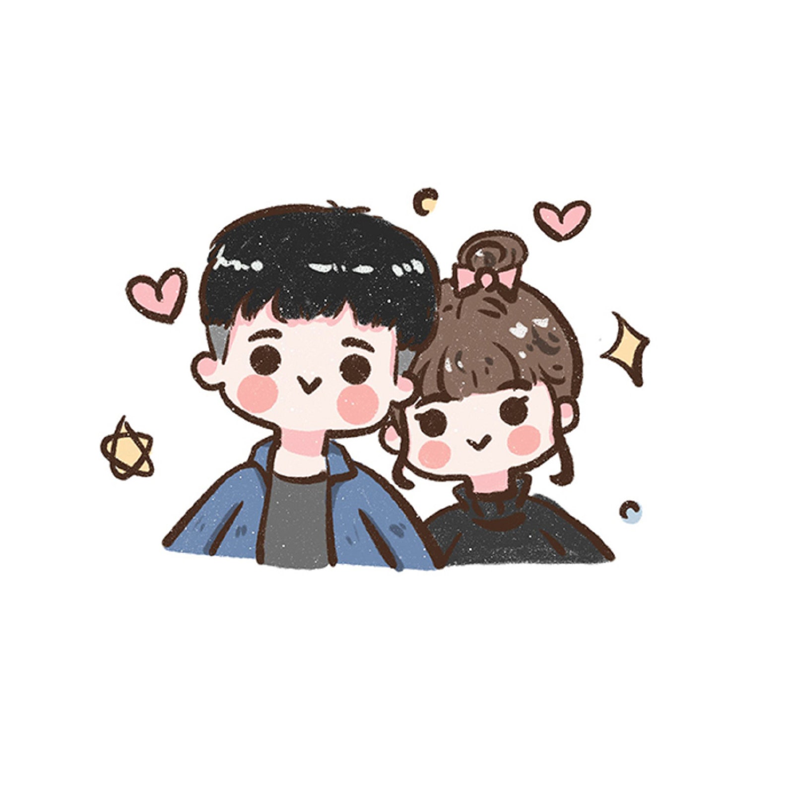 Custom Cute Cartoon Portrait Cute Anime Portrait - Etsy