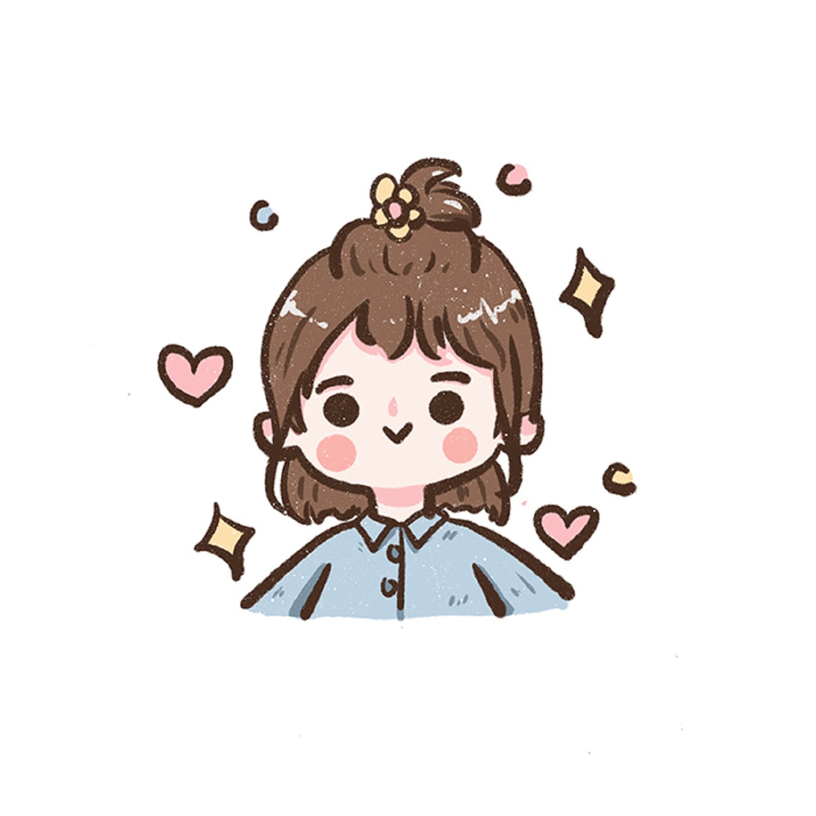 Custom Cute Cartoon Portrait Cute Anime Portrait - Etsy Canada