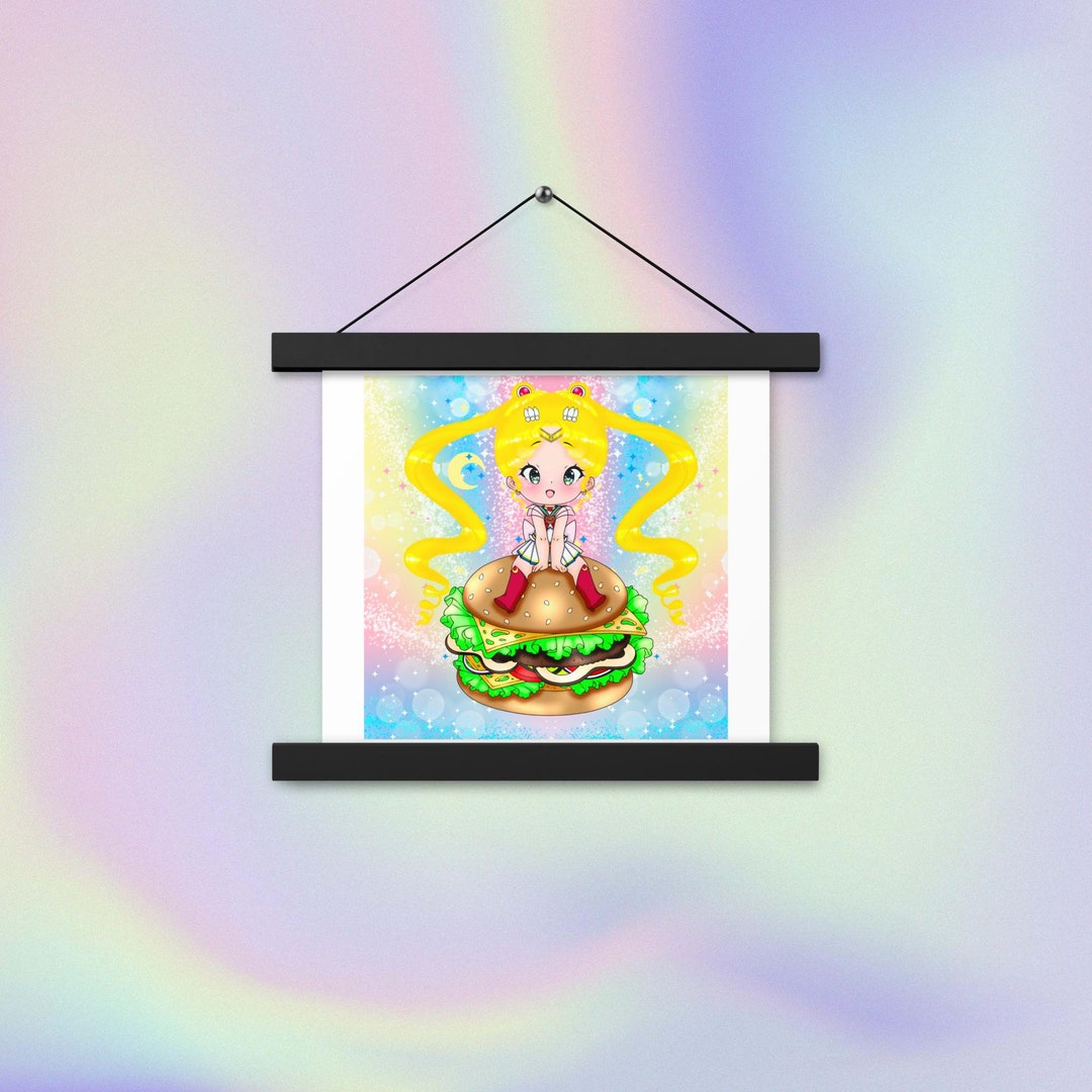 Chibi Sailor Moon Supers Burger Poster Hanger - Etsy UK