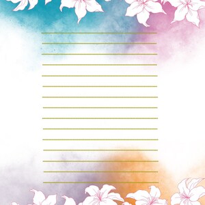 Printable Stationery *flower Assortment* - Etsy