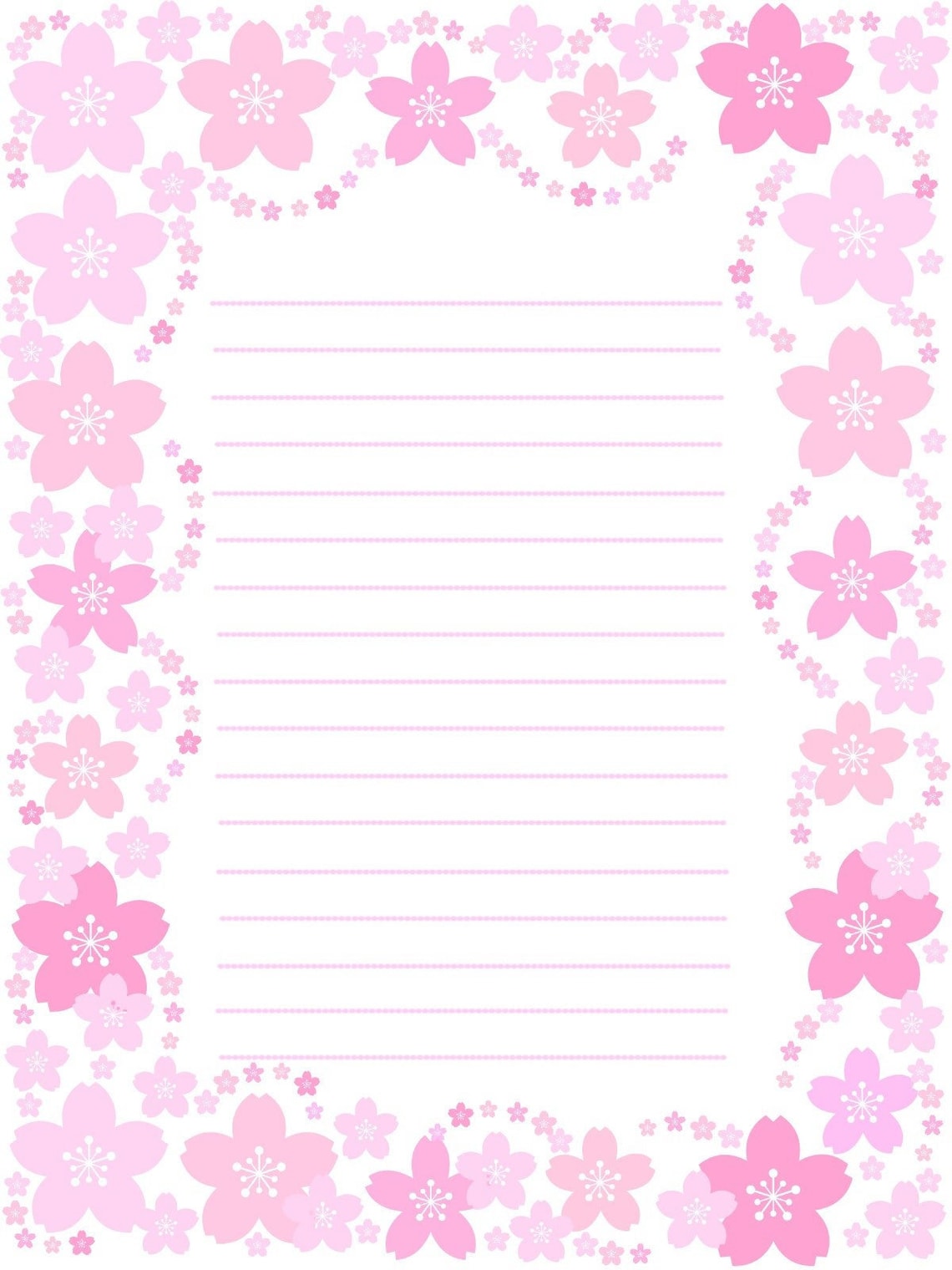 Printable Stationery *pretty Sakura* - Etsy