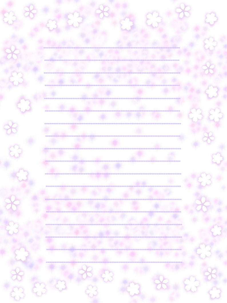Printable Stationery *sakura* - Etsy