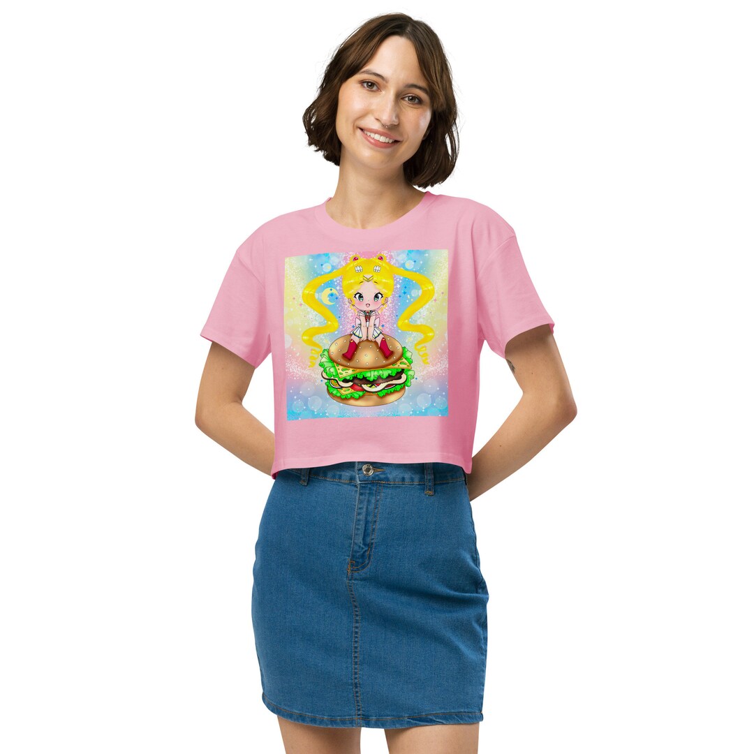 Chibi Sailor Moon Supers Burger Crop Top - Etsy