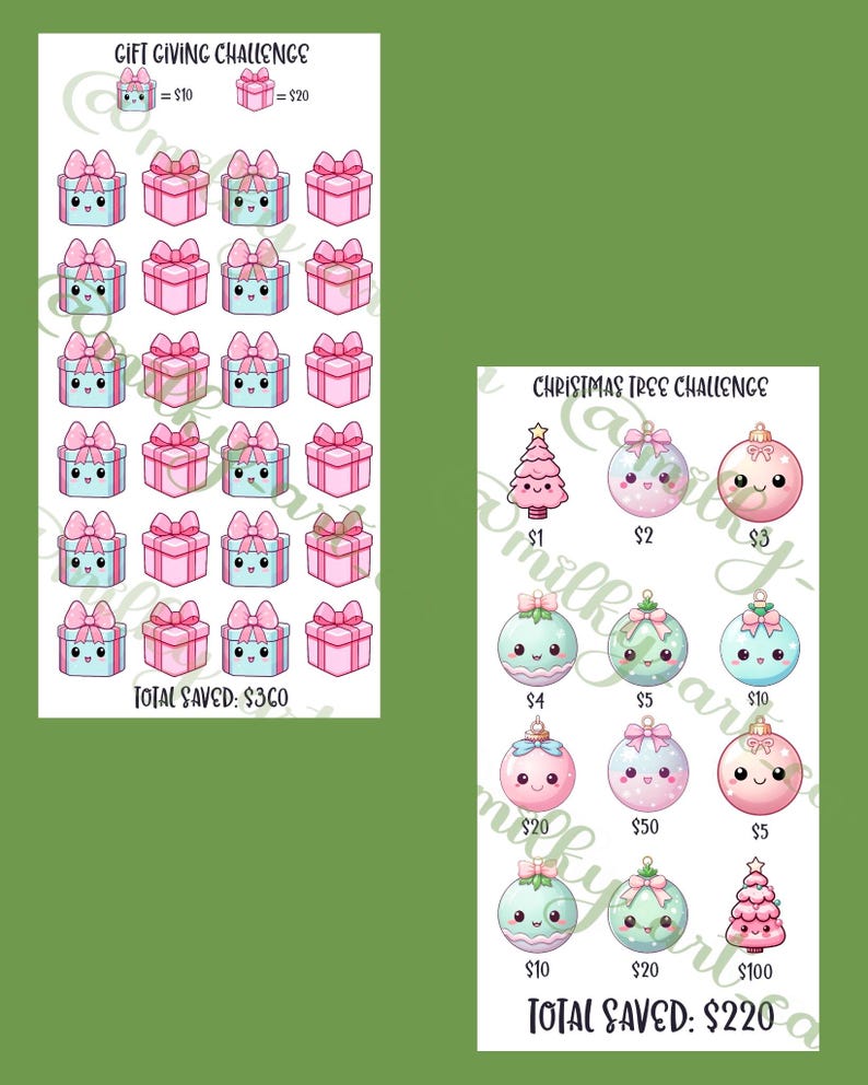 Christmas Savings Challenge Bundle - Etsy