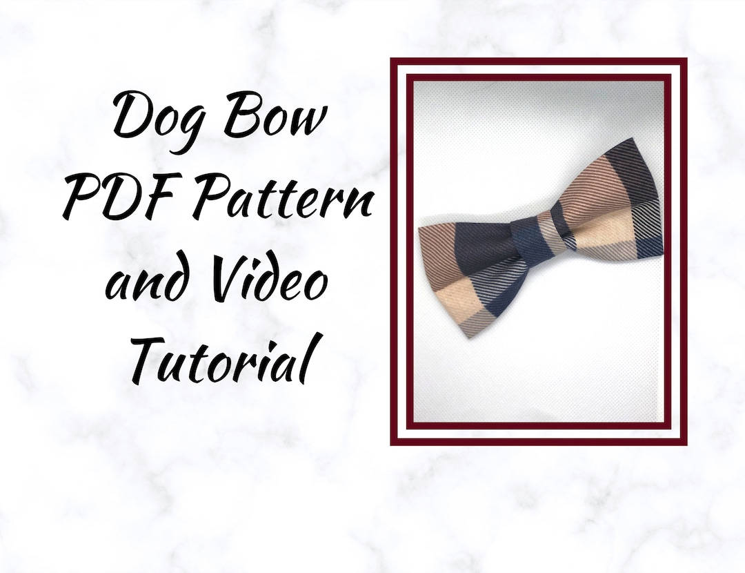 Dog Bow Tie PDF Pattern/tutorial - Instant Download - DIY Dog Bow Tie ...