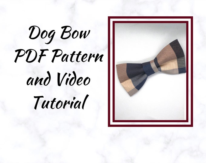 Dog Bow Tie PDF Pattern/tutorial Instant Download DIY Dog Bow Tie Over ...