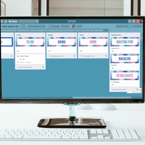Trello Kanban Board Template (mindsparkle) - Etsy