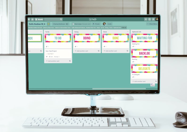 Trello Kanban Board Template (mardi Gras) - Etsy