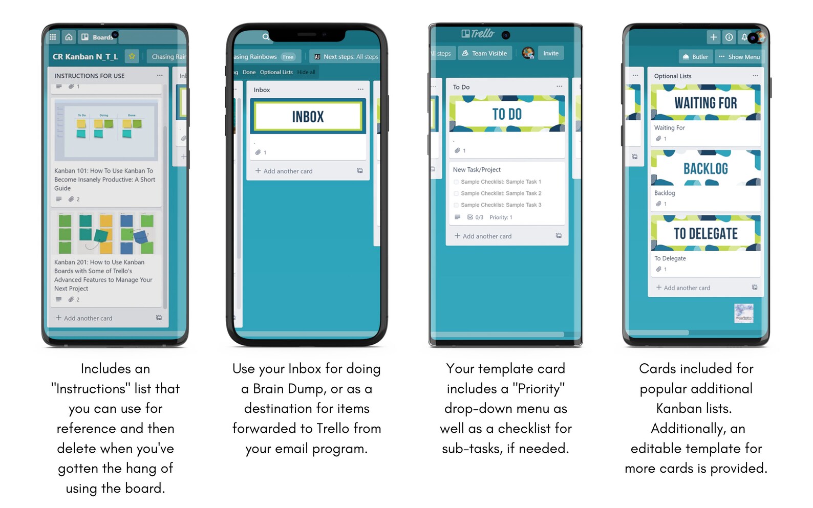 Trello Kanban Board Template (seascape) - Etsy