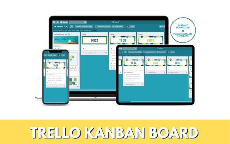 Trello Kanban Board Template (seascape) - Etsy