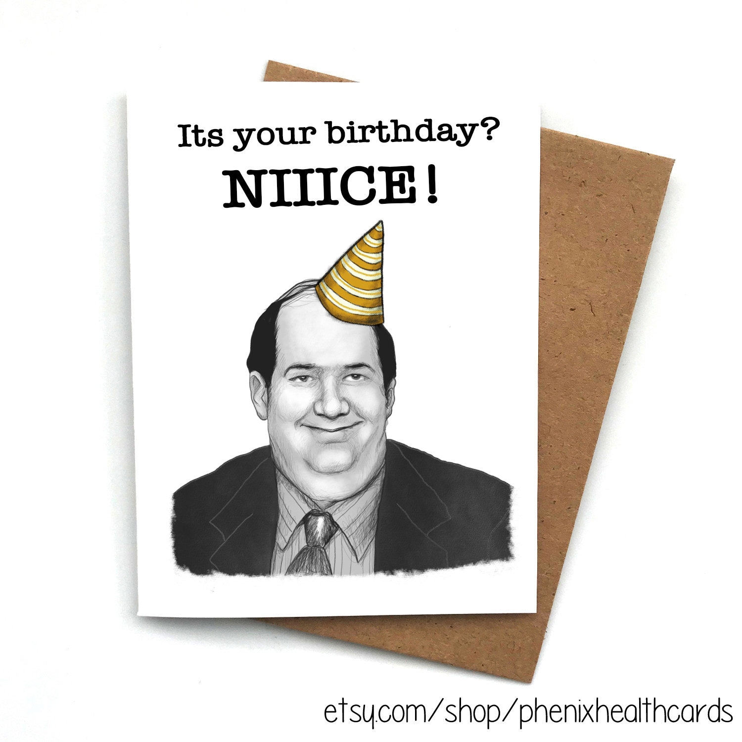 Greeting Card Funny Happy Birthday Card Kevin Malone The | Etsy