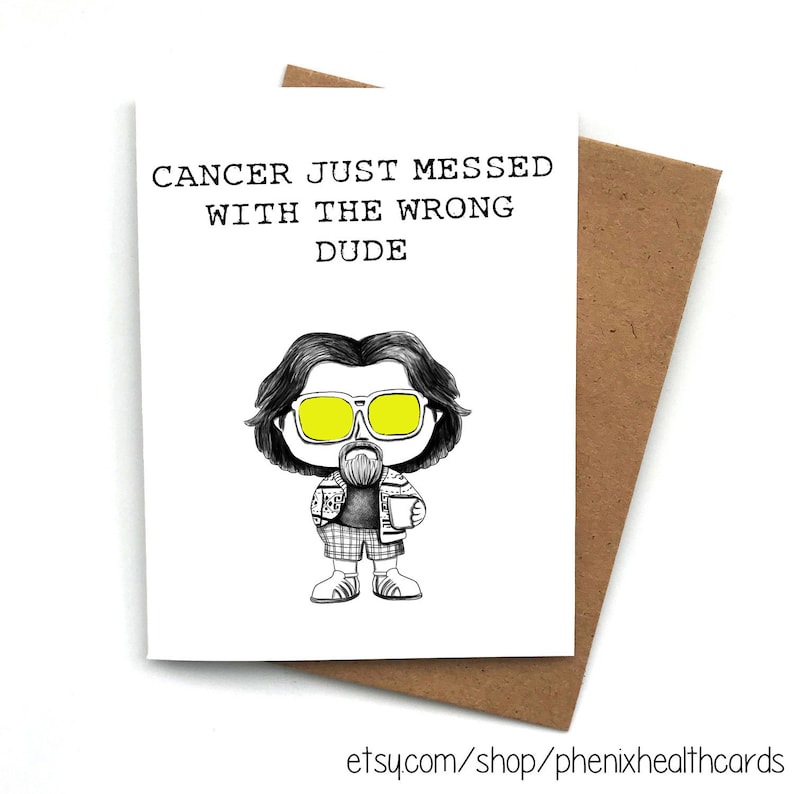 The Dude Cancer Survivor Card, Humor Get Well Gift - Etsy