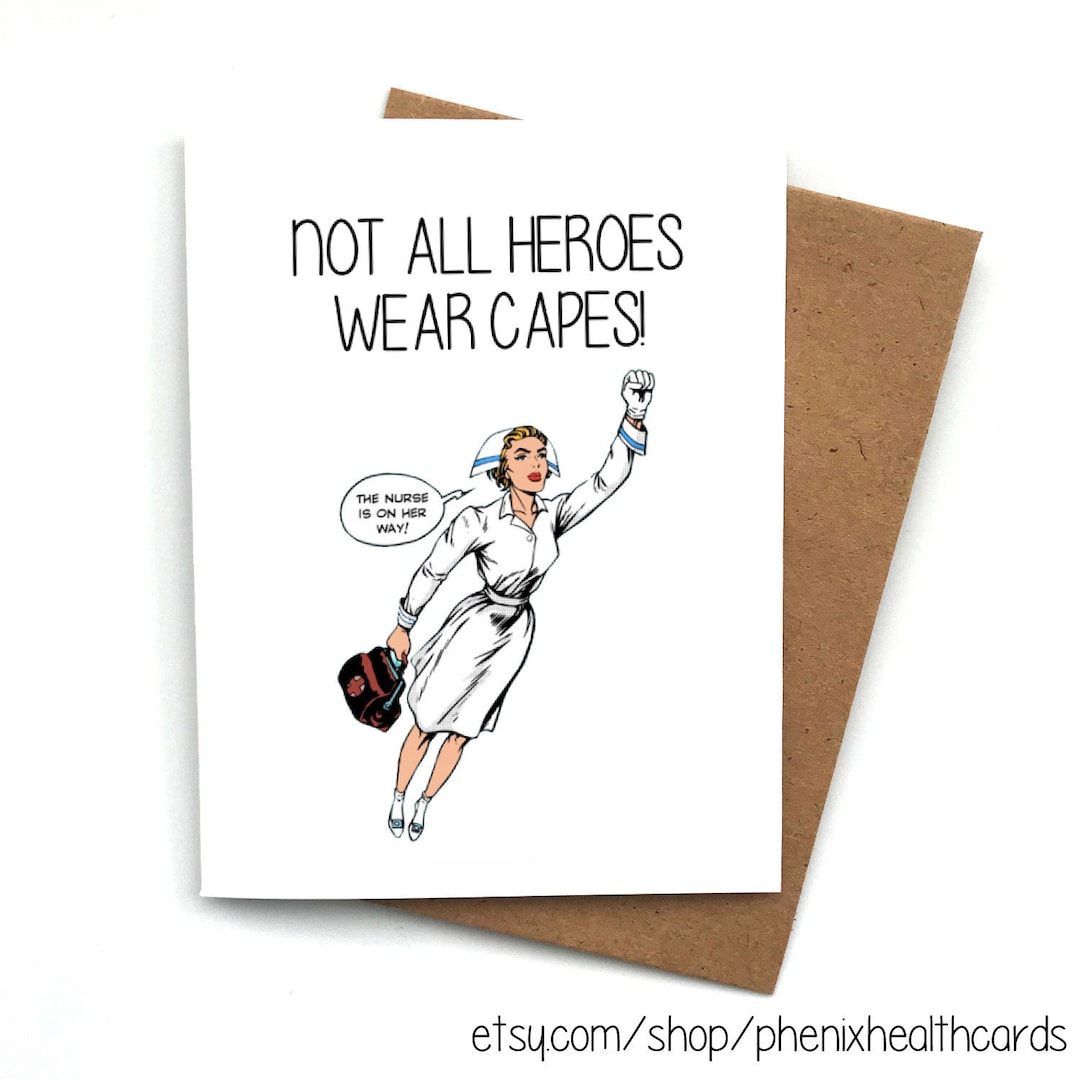 Greeting Card NURSE HEROES, Best Nurse Ever,funny Nurse Card, Best ...