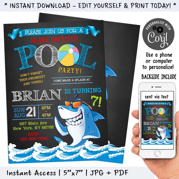 Shark Pool Party - Etsy