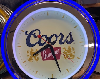 Neon Coors Light Clock - Etsy