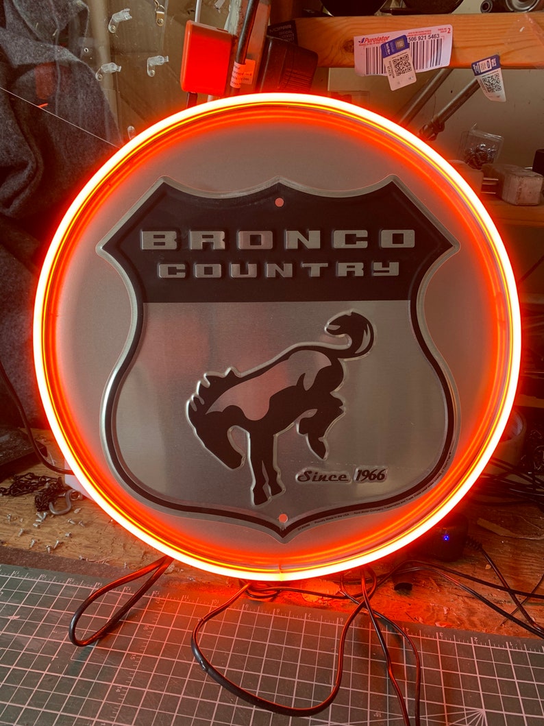 Ford Bronco Neon LED Rope Sign 17 Inch Wall Sign Garage | Etsy