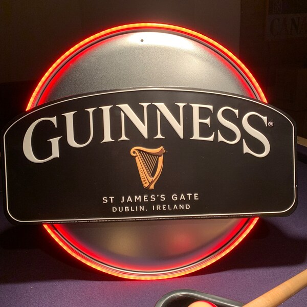 Guinness Led Lighted Sign - Etsy