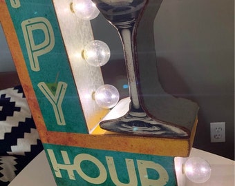 Happy Hour Sign | Etsy