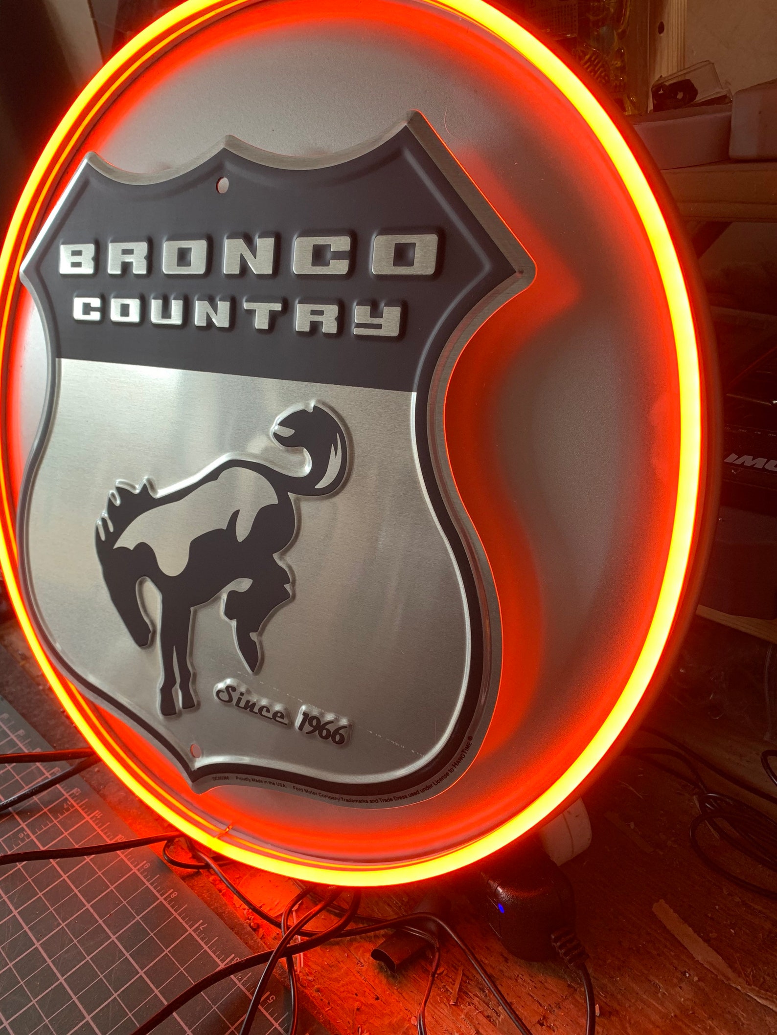 Ford Bronco Neon LED Rope Sign 17 Inch Wall Sign Garage | Etsy