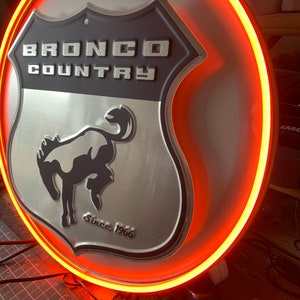 Ford Bronco Neon LED Rope Sign 17 Inch Wall Sign Garage, Mancave ...