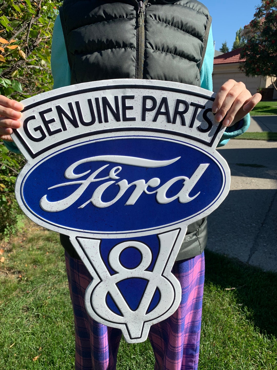 Ford V8 Embossed Metal 16 Sign Great for a Mancave - Etsy