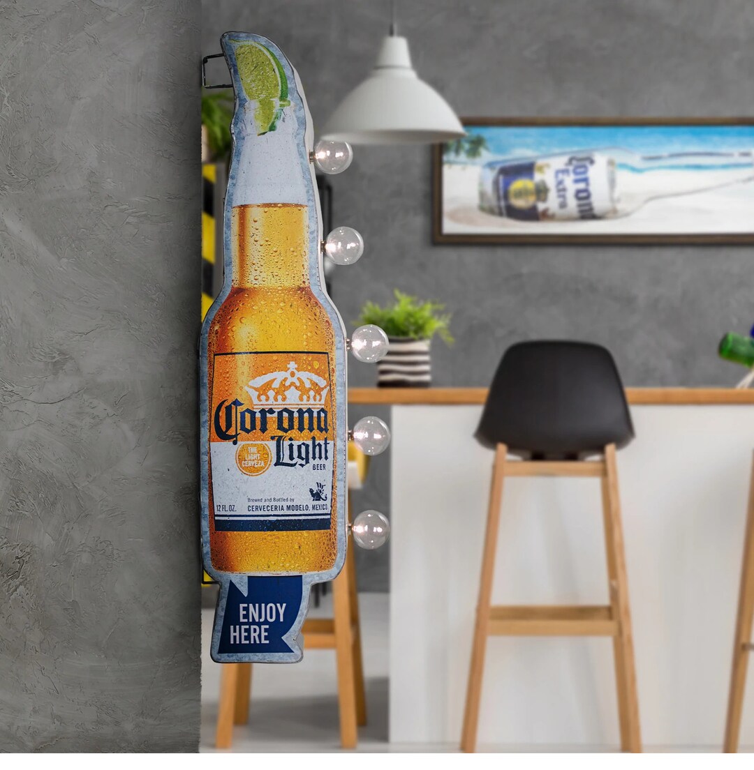 Corona Light Metal Double Sided LED Neon 25 Inch Wall Sign Christmas ...