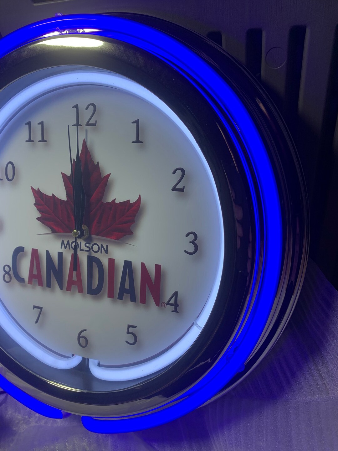 Canadian Beer 16 Inch Double Neon Clock Pick Red Blue or - Etsy