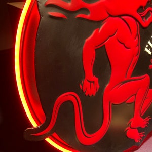 Fireball Whisky Neon Led Wall Sign, Mopar, Ford, Muscle Car, Hot Rod ...