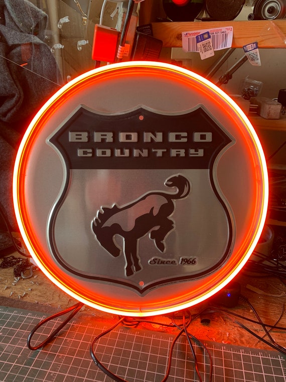 Ford Bronco Neon LED Rope Sign 17 Inch Wall Sign Garage | Etsy