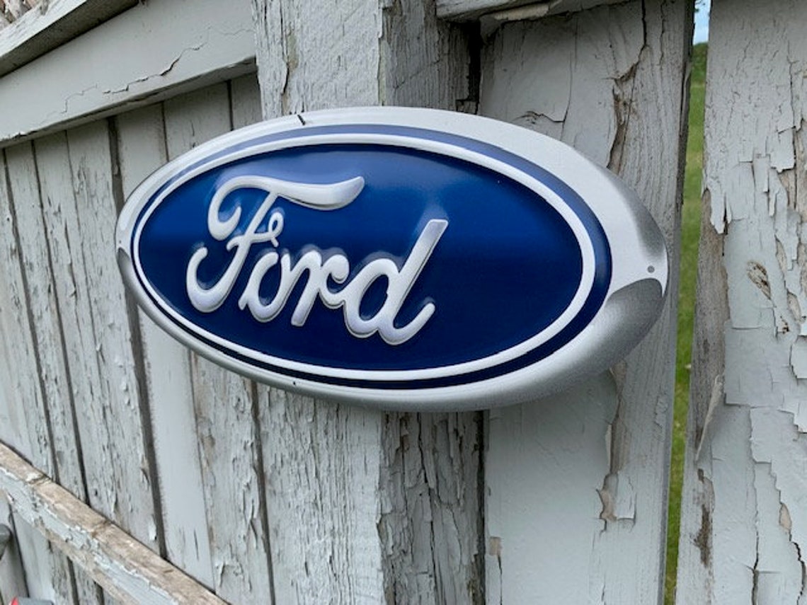 Ford Oval. Embossed Metal 20 Sign Great for a Mancave - Etsy