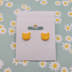 Cute Cat Stud Earrings, Cat Polymer Clay Earrings, Handmade Cat ...