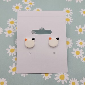 Cute Cat Stud Earrings, Cat Polymer Clay Earrings, Handmade Cat Earrings - Etsy