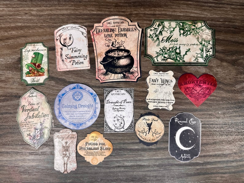 13 Spring Themed Potion Labels Printed on Sticker Paper and Cut Out - Etsy