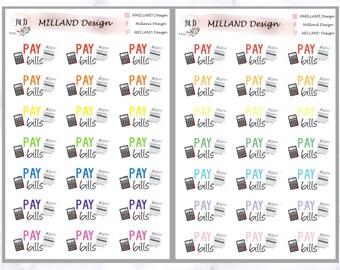 120 0r 60 Tiny Cable Bill Payment Reminder Planner Stickers - Etsy