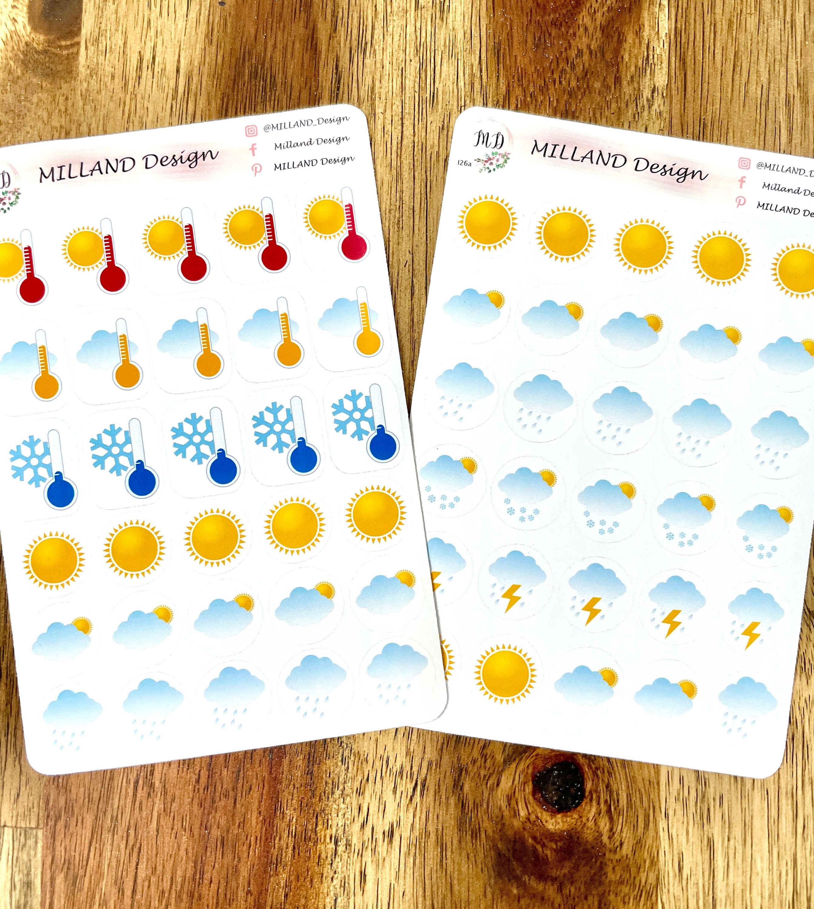 Weather Icon Sticker for Your Planner - Etsy