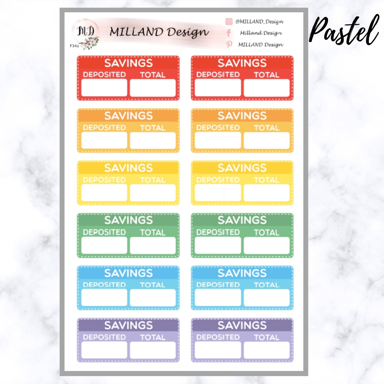 Savings Tracker Functional Sticker for Planner - Etsy Australia