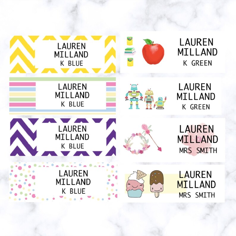 School Book Labels Name and Custom Text BL2 - Etsy Australia