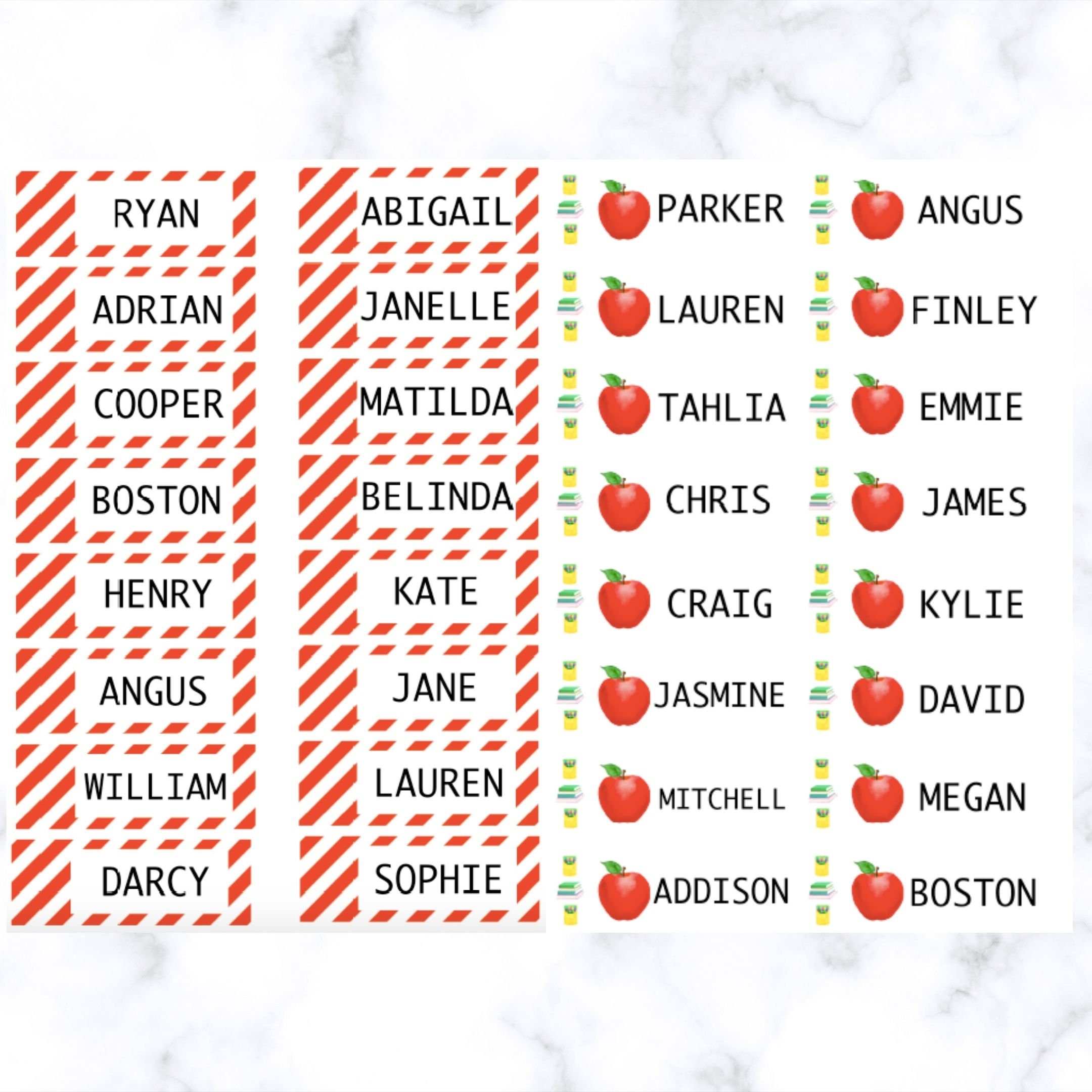 Class Set Sticker Labels for the Classroom - Etsy Australia