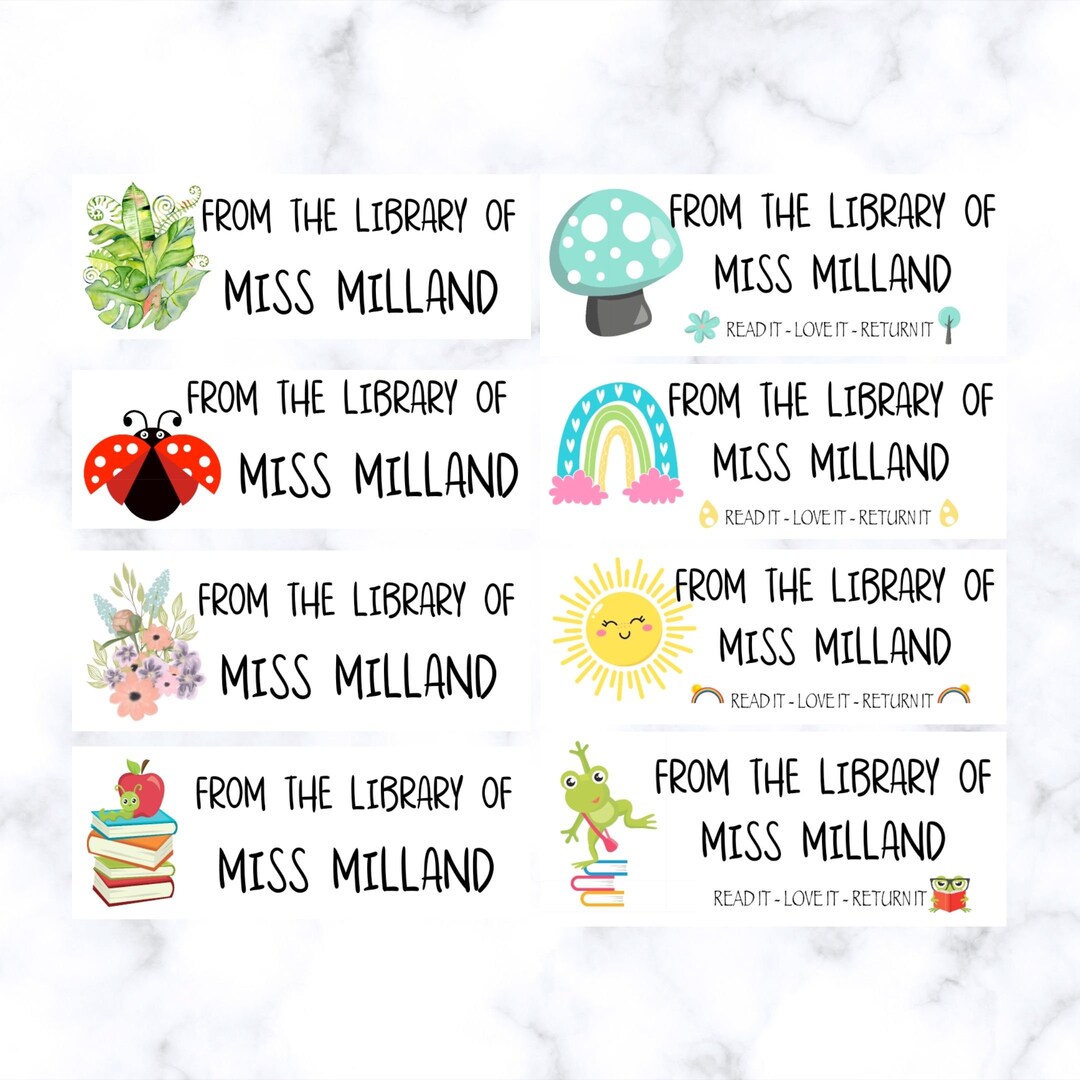 Teacher Book Labels Read and Return Labels for Teacher Books. - Etsy