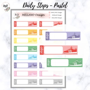 Daily Steps Functional Sticker for Planner - Etsy